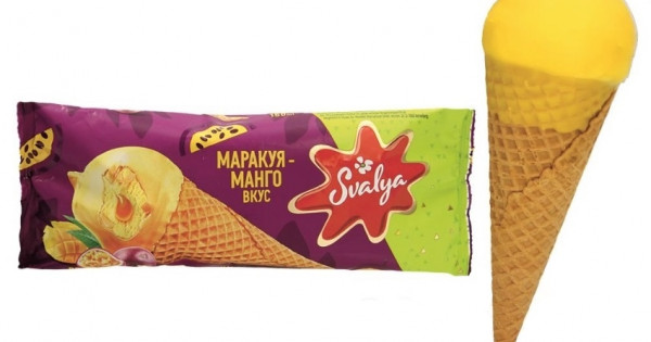 Buy Ice cream Svalya with passion fruit in mango-flavored glaze in a ...
